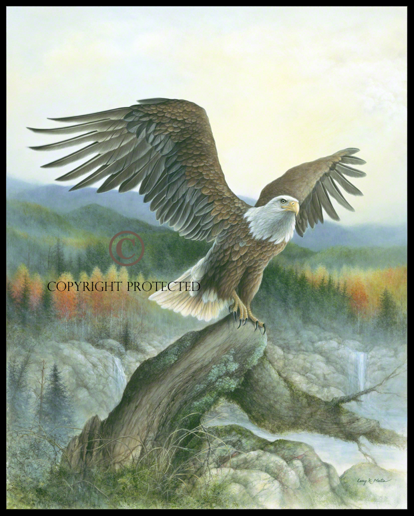 Eagle art by Larry K. Martin